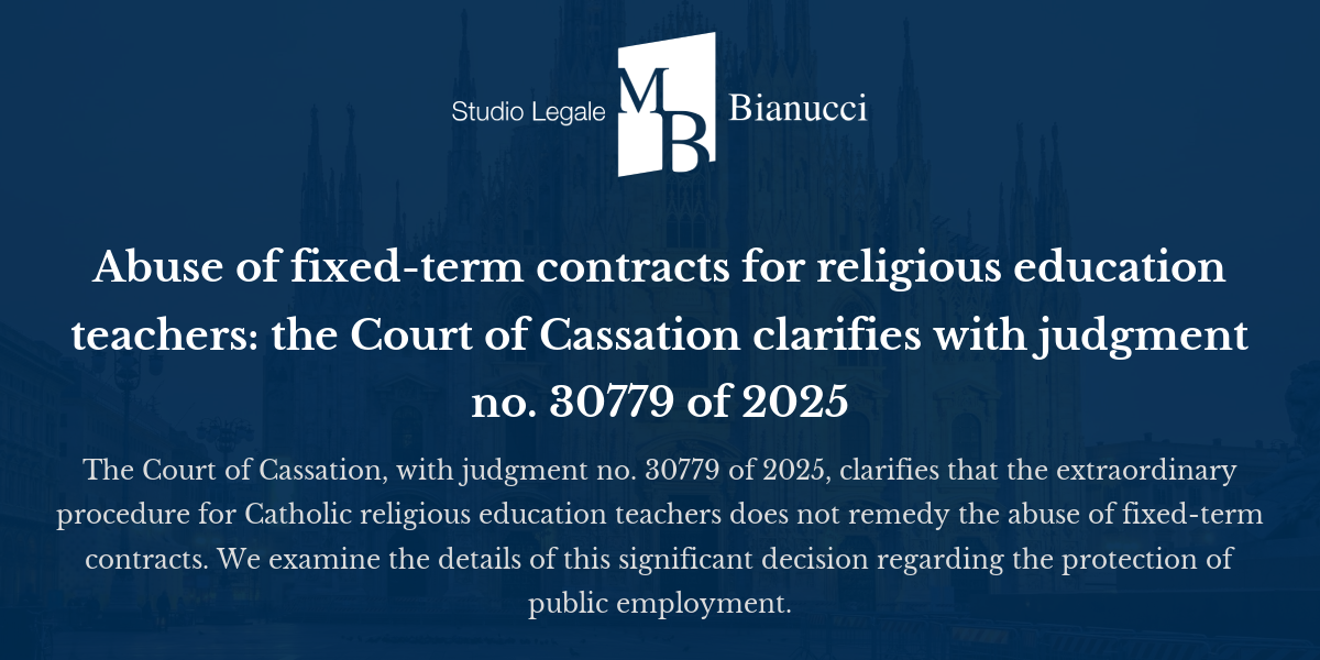 Abuse of fixed-term contracts for religious education teachers: the ...
