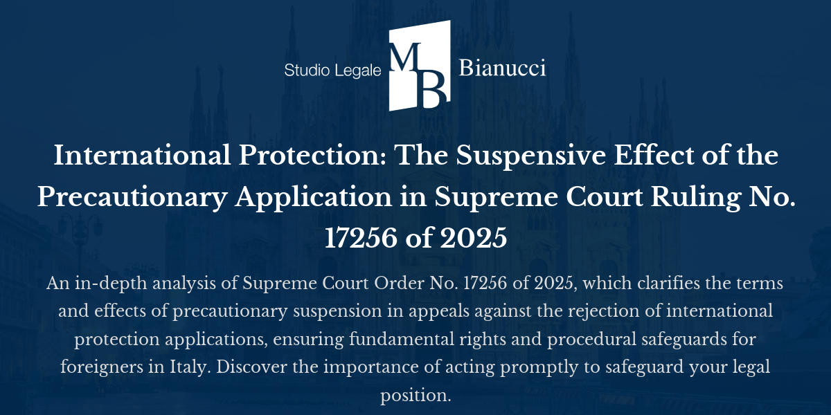 International Protection: The Suspensive Effect of the Precautionary ...