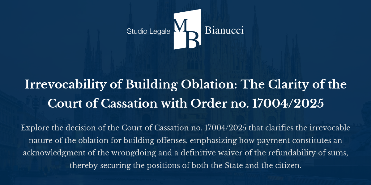 Irrevocability of Building Oblation: The Clarity of the Court of ...