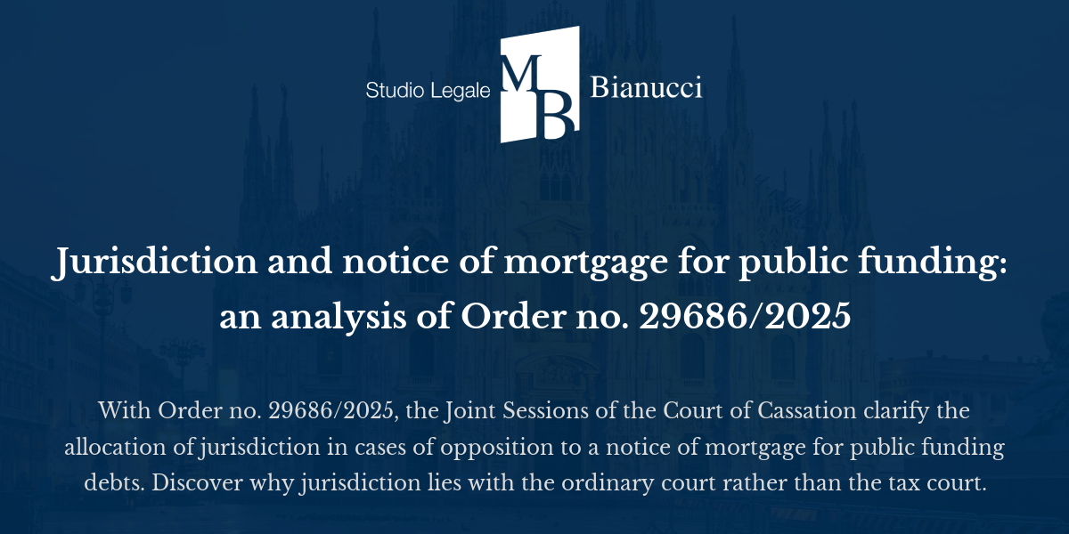 Jurisdiction and notice of mortgage for public funding: an analysis of ...
