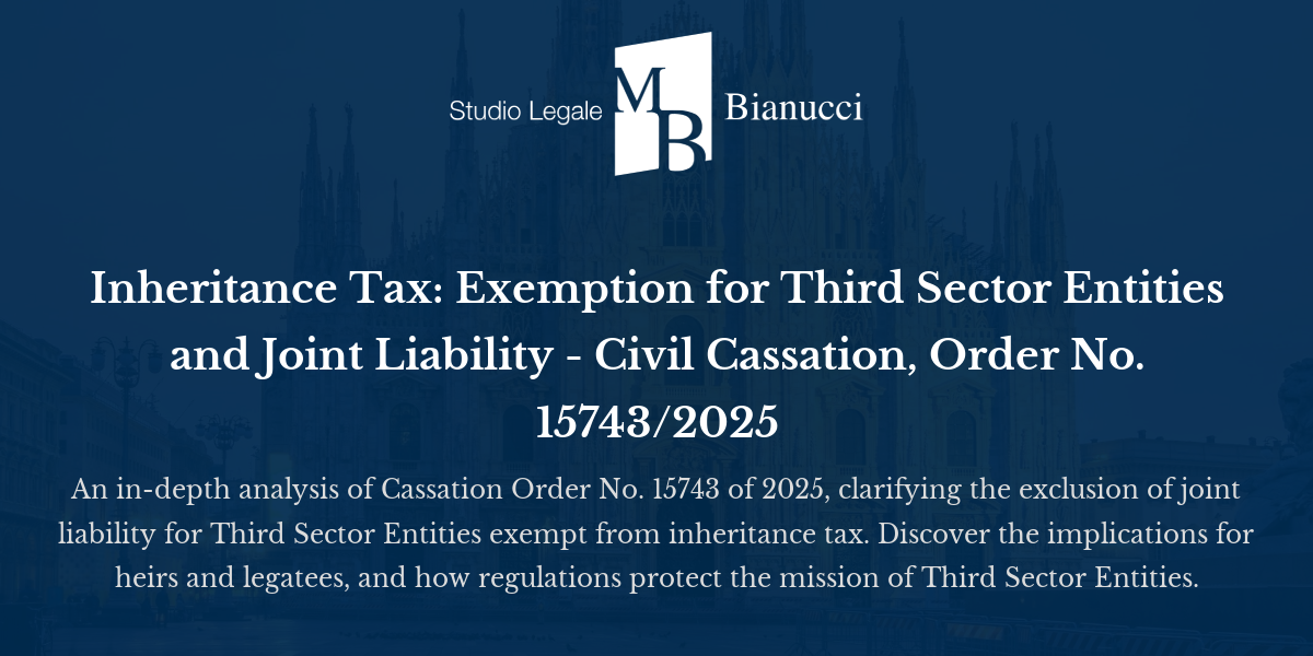Inheritance Tax: Exemption for Third Sector Entities and Joint ...