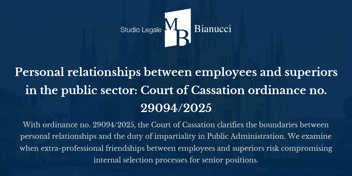 Personal relationships between employees and superiors in the public ...