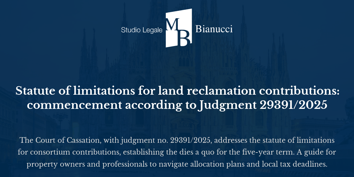 Statute of limitations for land reclamation contributions: commencement ...