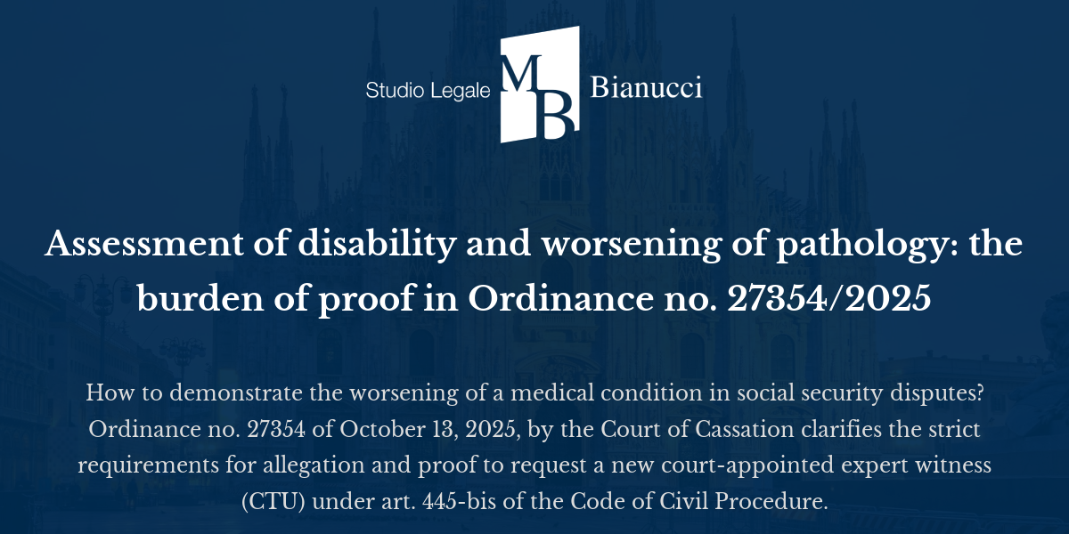Assessment of disability and worsening of pathology: the burden of ...