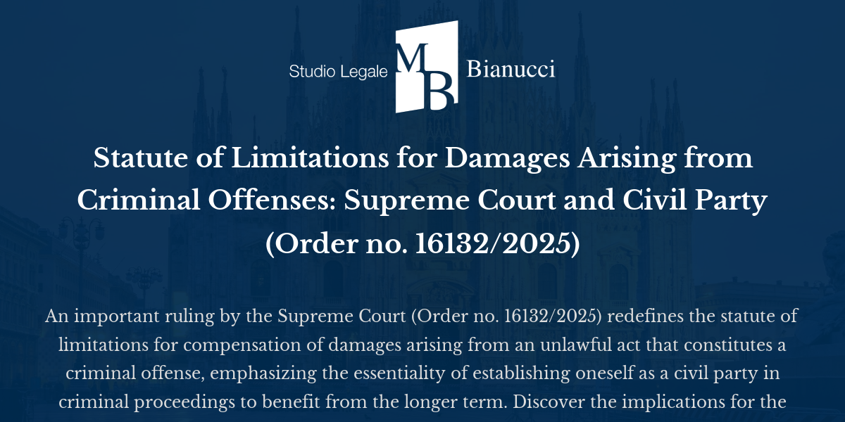 Statute of Limitations for Damages Arising from Criminal Offenses ...