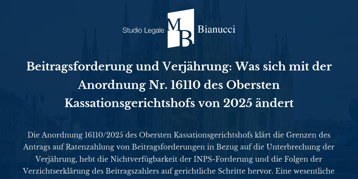 Beitragsforderung und Verjährung: Was sich mit der Anordnung Nr. 16110 ...